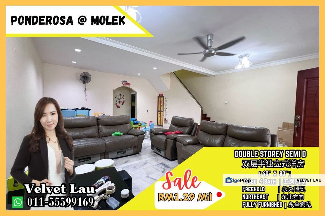 Taman Ponderosa Double Storey Semi-Detached For Sale for Sale @RM1,290,000 By VELVET LAU ...