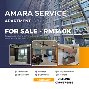 Fully Renovated, Amara Service Apartment, Batu Caves for Sale @RM340 ...