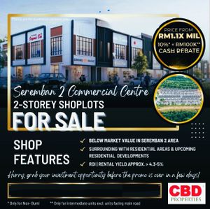 Game changer and super value shop-lots in heart of Seremban 2/Sendayan ...
