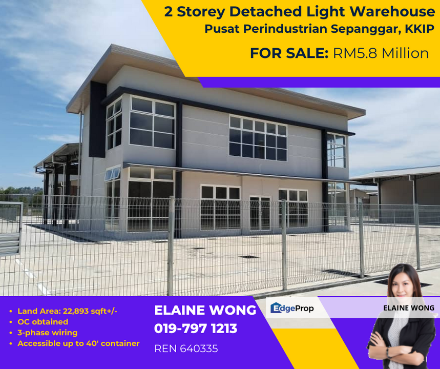2 Storey Detached Light Warehouse | OC Obtained | Pusat Perindustrian ...