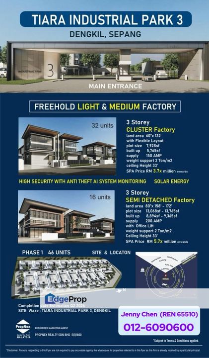 New 3 Storey Semi-D factory and clustered semi-D Factory @ Dengkil For ...