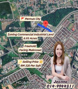 6.93 Acres Zoning Commercial Industrial Land @ Permas, Next to Permas ...