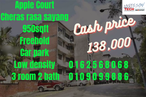 APPLE COURT,BATU 9TH CHERAS,SELANGOR for Sale @RM132,000 By LOUIS SOW ...