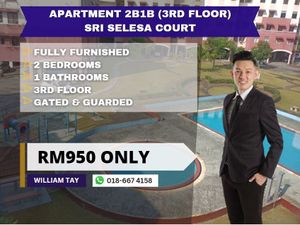 💥[𝐅𝐨𝐫 𝗥𝗲𝗻𝘁]💥 𝗦𝗿𝗶 𝗦𝗲𝗹𝗲𝘀𝗮 𝗖𝗼𝘂𝗿𝘁 𝗔𝗽𝗮𝗿𝘁𝗺𝗲𝗻𝘁|𝟯𝐁𝟐𝐁 📌𝐑𝐌𝟵𝟱𝟬‼️ for Rental @RM950 ...
