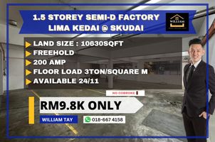 🔥 [𝐅𝐨𝐫 𝐑𝐞𝐧𝐭] 🔥 𝟏.𝟓 𝐒𝐭𝐨𝐫𝐞𝐲 𝐒𝐞𝐦𝐢-𝐃 𝐅𝐚𝐜𝐭𝐨𝐫𝐲 | 𝐋𝐢𝐦𝐚 𝐊𝐞𝐝𝐚𝐢 @ 𝐒𝐤𝐮𝐝𝐚𝐢 📌 𝐑𝐌𝟗.𝟖𝐊‼️ for Rental @RM9,800 By ...