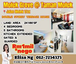 Molek Grove Rare unit 24*80 Move in Condition Double Storey Superlink ...