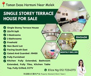 Desa Harmoni near molek Good Condition fully renovated Single storey ...