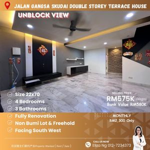 Skudai Jalan Gangsa Fully Renovated Unblock View Double Storey for Sale ...