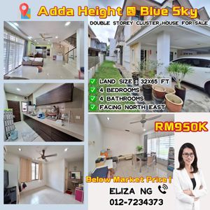 Adda Height Blue Sky Lowest Price Double Storey Cluster house for Sale ...