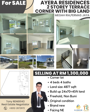 Ayera 2 Storey Corner with 45ft Big Land Original Brand-New Condition ...