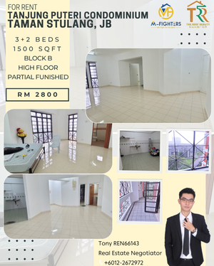 3Beds Partial Furnished Unit at Tanjung Puteri Condo ,Taman Stulang JB ...