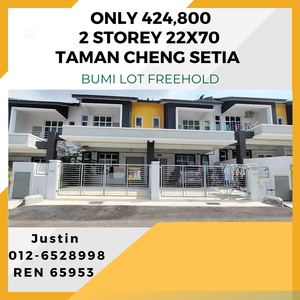 BUMI LOT @ FREEHOLD @ 2 Storey Terrace Taman Cheng Setia Melaka for ...