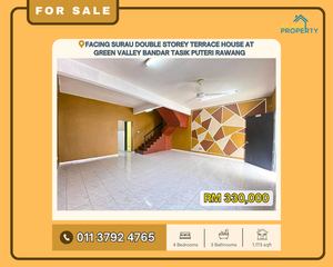Facing Surau Fully Tiles Double Storey Terrace House at Green Valley ...