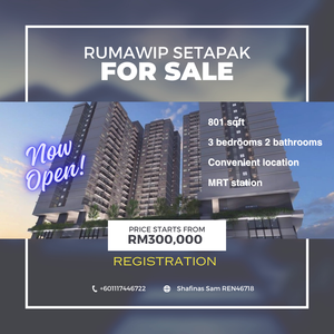 REGISTER NOW! RUMAWIP SETAPAK KL!! for Sale @RM300,000 By SHAFINAS SAM ...