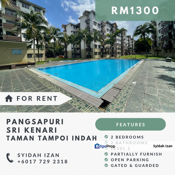 PANGSAPURI SRI KENARI, TAMAN TAMPOI INDAH for Rental @RM1,300 By Syidah ...