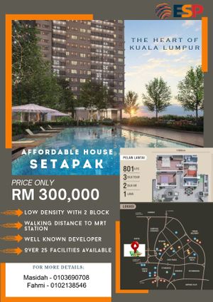 Residensi Max 2 Rumawip Setapak KL for Sale @RM300,000 By MASIDAH MAT ...