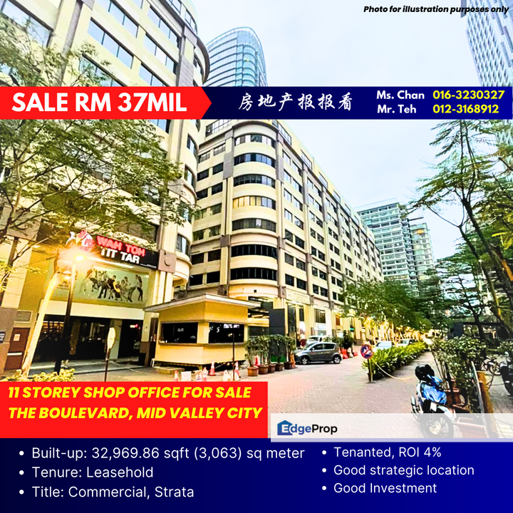 11 Storey Shop Office @ Boulevard Mid Valley City For Sale for Sale ...