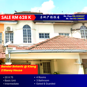 Bandar Botanic 2 Storey House For Sale for Sale @RM628,000 By ELAINE ...