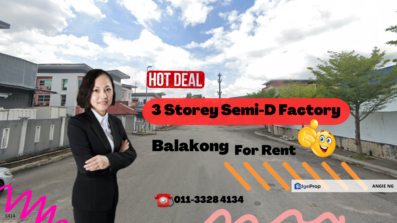 3 Storey Semi-D Factory Kawasan Perindustrian Kg Baru Balakong ...