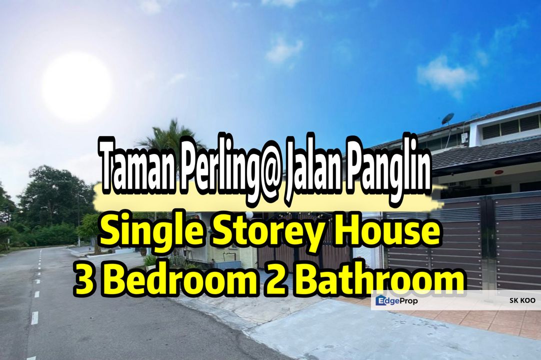 Taman Perling, Johor Bahru, Single Storey House For Sale, Jalan Panglin ...