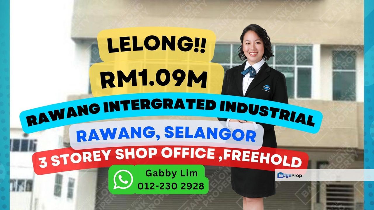 Lelong Cheap 3 storey shop office Rawang for Sale @RM1,090,000 By GABBY LIM | EdgeProp.my