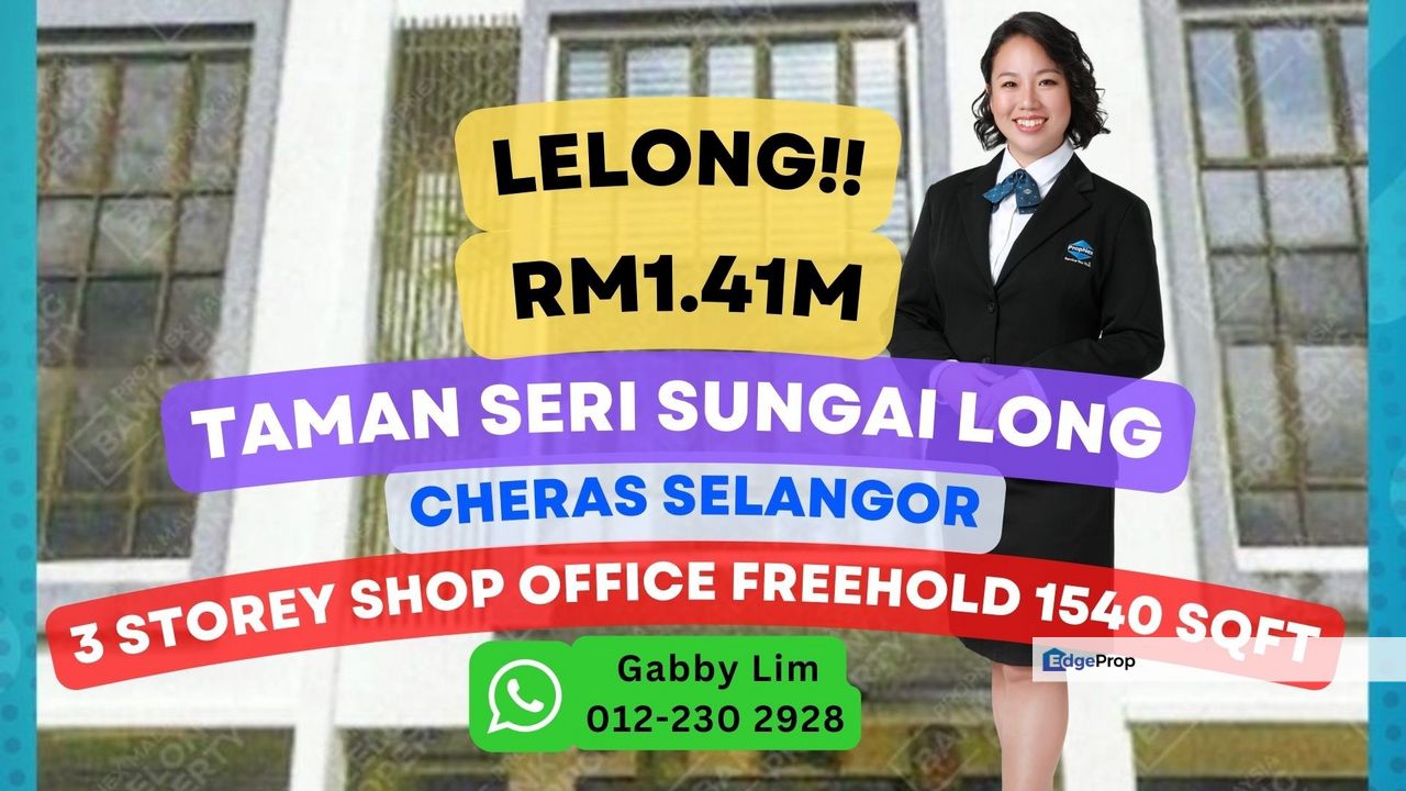 Lelong Super Cheap 3 Storey Shop Office @ Taman Seri Sungai Long Sel for Sale @RM1,410,000 By ...
