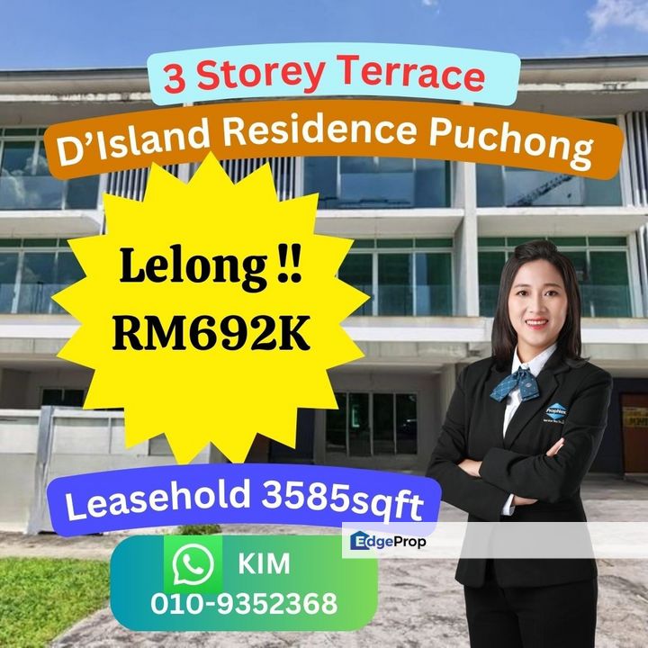 Lelong 3 Storey House D'island Residence Puchong for Sale @RM692,000 By ...