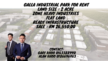 Bandar Ainsdale 2 Acre Galla Industrial Park Heavy Industrial Land Flat ...