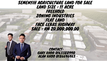 Semenyih 11 acre Facing Lekas Highway Freehold Agril Land Zone ...