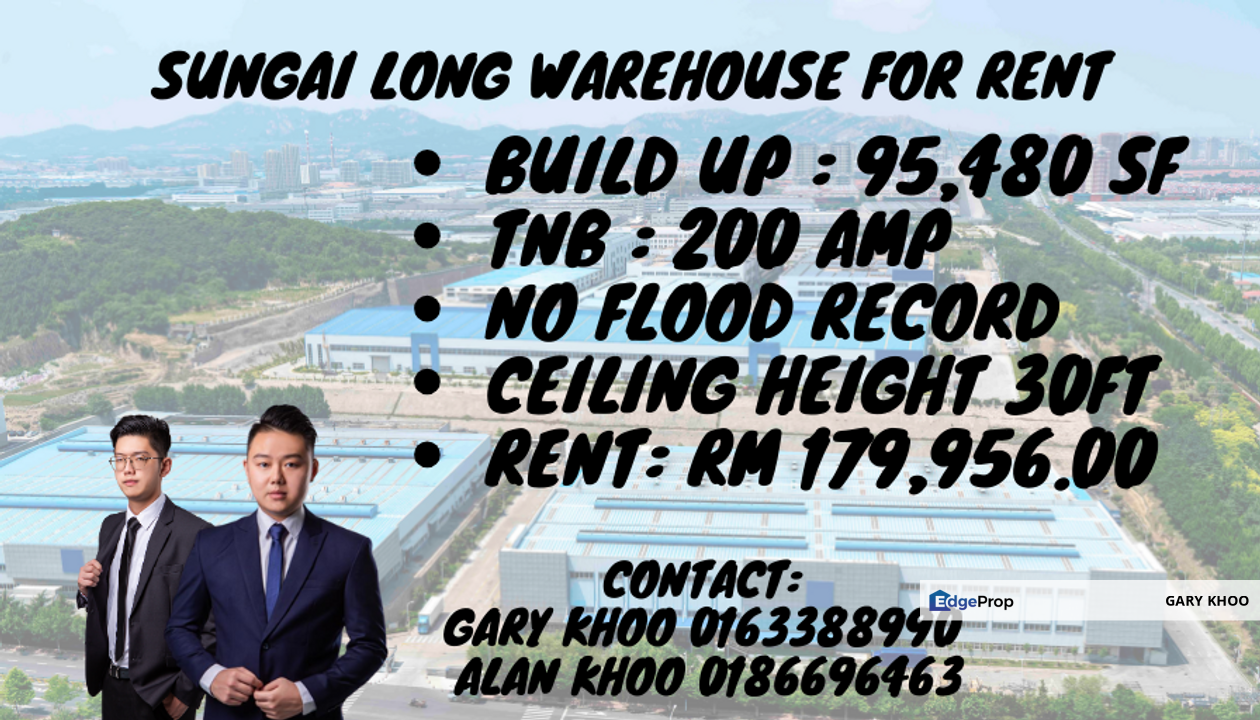 Sungai Long Commercial/Showroom/Warehouse Facing Main Road Rent Kajang ...