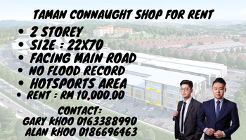 Taman Connaught 2 Storey Shop For Rent Taman Len Seng Bukit Angsana ...