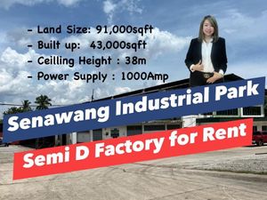 Semi D Factory @ Senawang Industrial Park ,Seremban For rent for Rental ...
