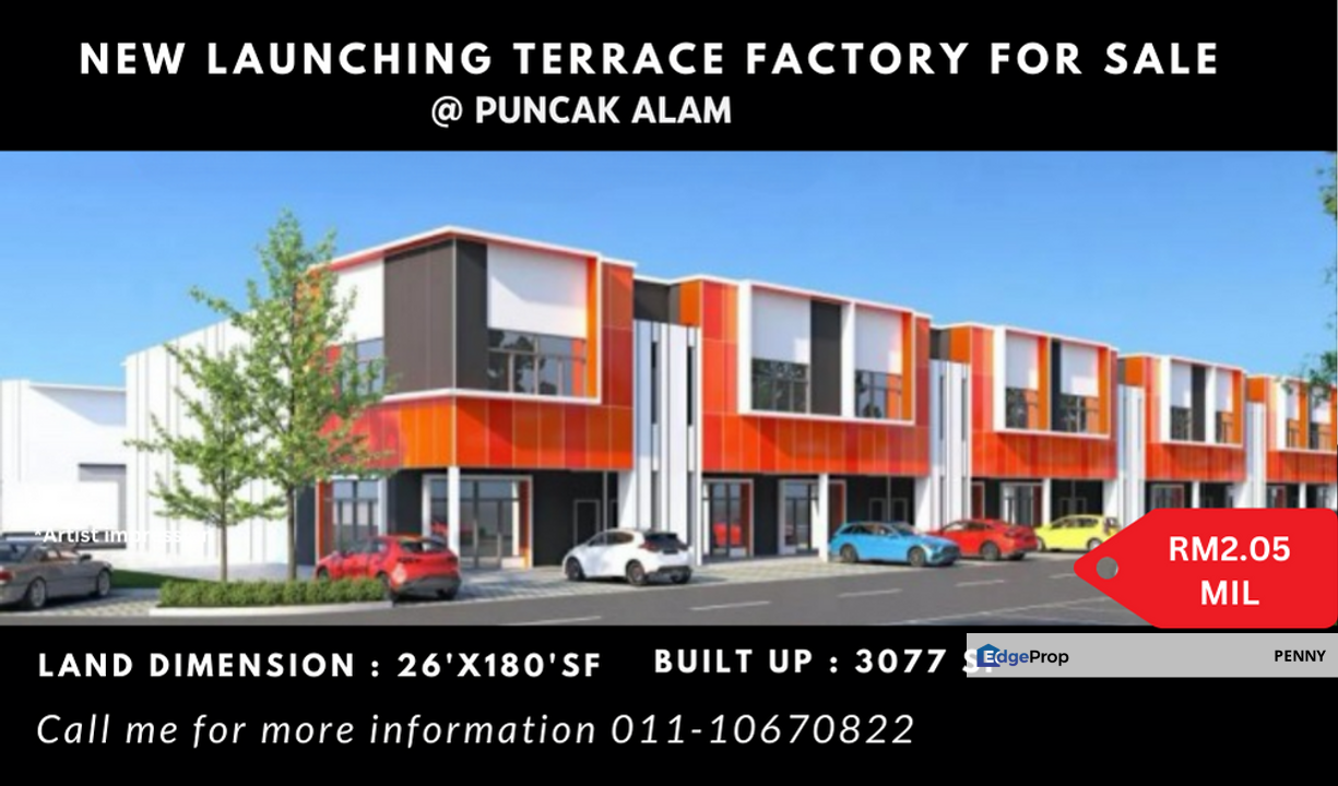 Puncak Alam new launch Terrace Factory for sale for Sale @RM2,050,000 ...