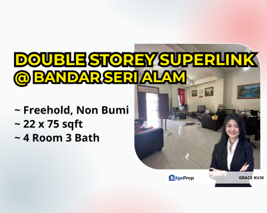 Double Storey Superlink House for sale @ Jalan Lembah, Bandar Seri Alam for Sale @RM638,000 By ...