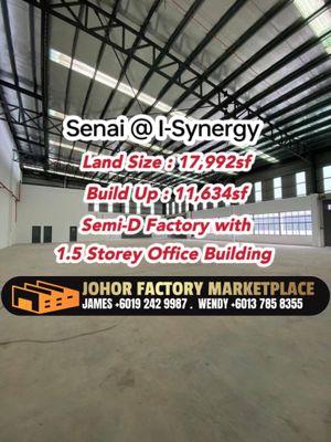 Senai I-Synergy Semi Detached Factory Medium Industry BUA 11k sf for ...