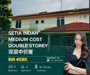 Setia Indah Double Storey Terrace Low Medium Cost for Sale @RM408,000 By LILYN LOW | EdgeProp.my