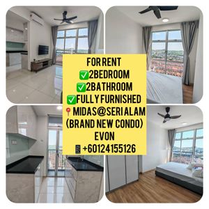 BRAND NEW CONDO 2B2B FULLY FURNISHED @MIDAS SERI ALAM ️FOR RENT for ...