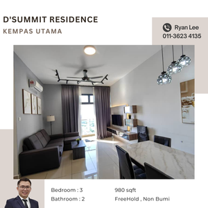 D'summit Residence @ Kempas Utama for Sale @RM508,000 By RYAN LEE ...