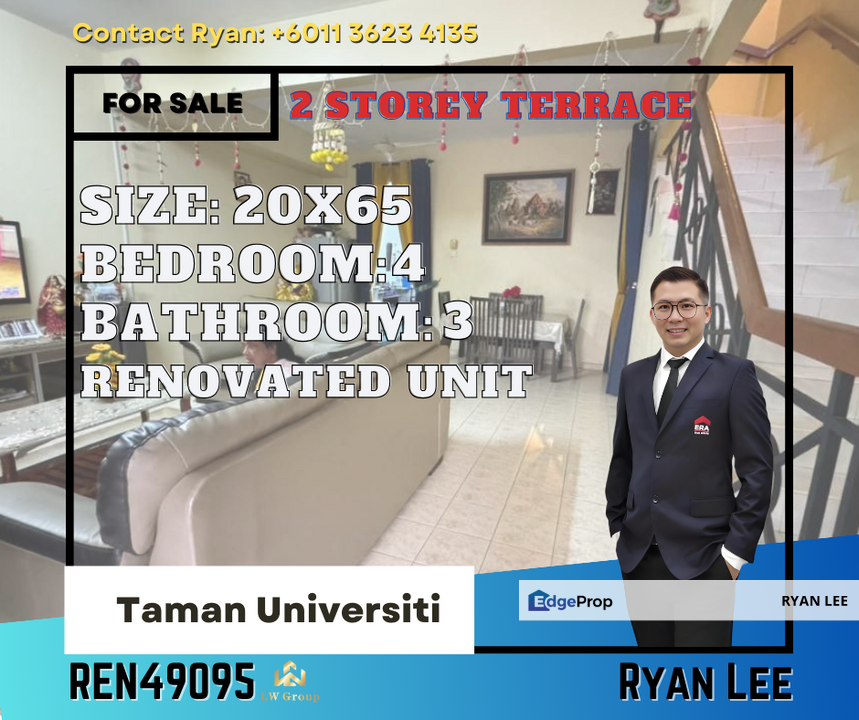 Taman Universiti Double Storey For Sale for Sale @RM538,000 By RYAN LEE | EdgeProp.my