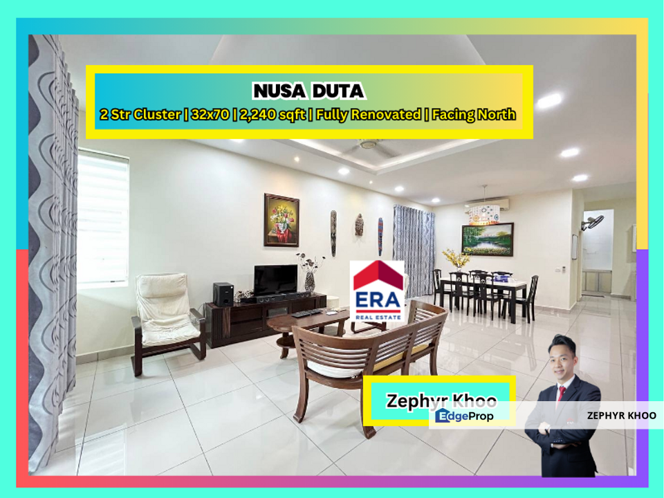 Nusa Duta Double Storey Cluster House For Sale for Sale @RM968,000 By ...