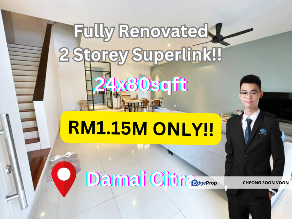 Fully Renovated And Extended 2 Storey Superlink Terrace House At Damai ...