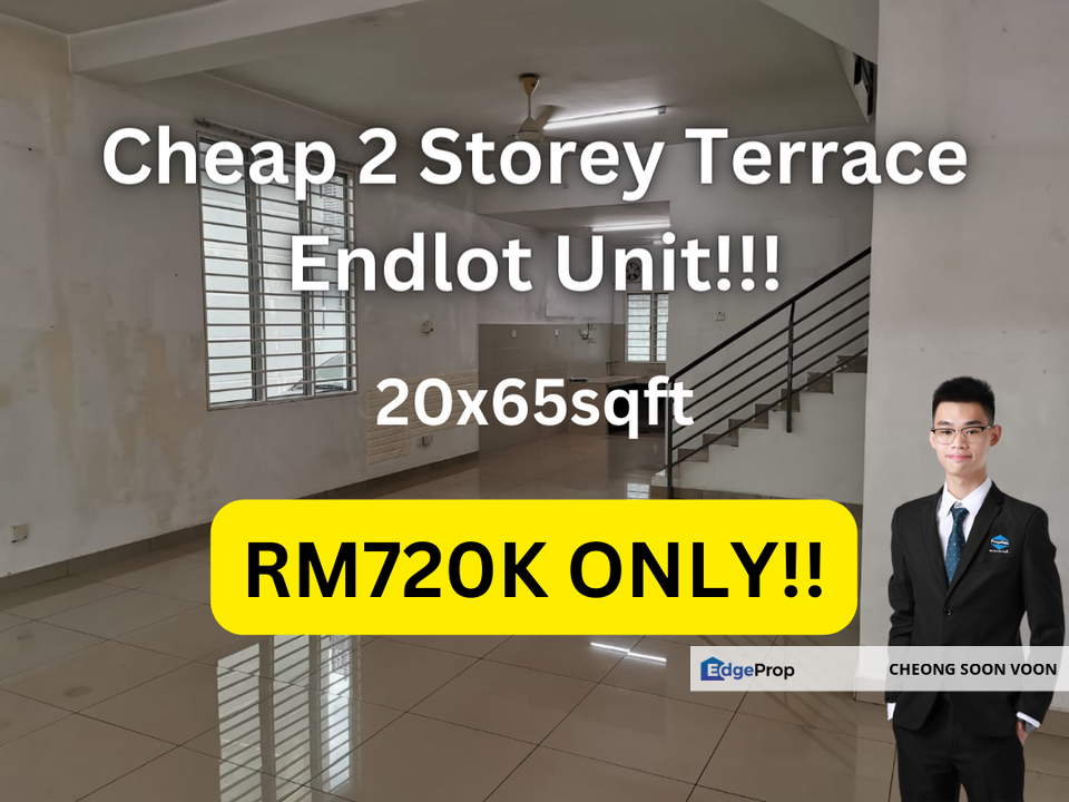 Cheap 2 Storey Endlot Bare Unit At Cheras Idaman Kajang For Sale for ...