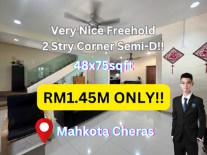 Partly Furnished Freehold 2 Storey Corner Semi-D At Bandar Mahkota ...