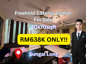 Freehold 2 Storey Endlot House At Sungai Long for Sale @RM638,000 By ...