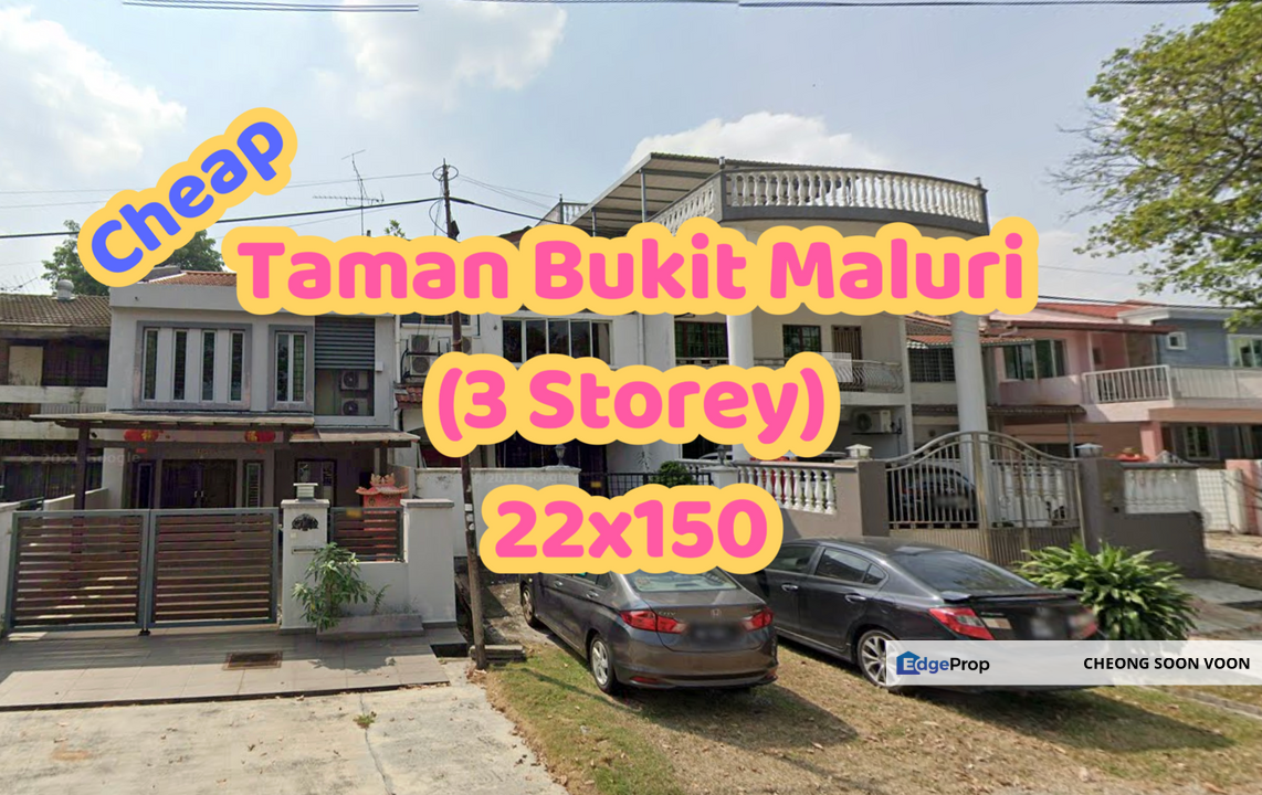 3 Storey (22 x150)Terraced House @ Taman Bukit Maluri for Sale @RM1 ...