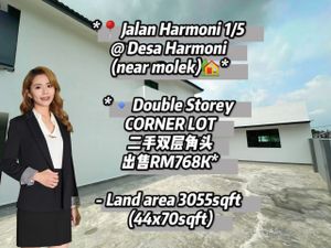 Desa harmoni double storey corner for sale, near ciq edl molek desa ...