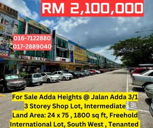 Adda Height Jalan Adda 3/1 3 Storey Facing Main Road Shop Lot For Sale ...