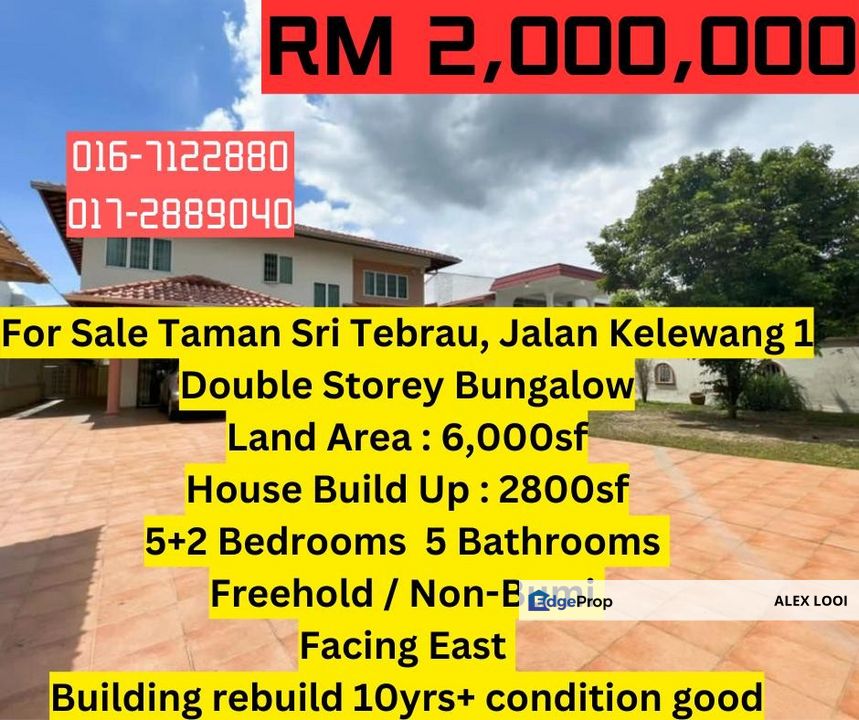 Taman Sri Tebrau Jalan Kelewang Double Storey Bungalow House For Sale ...