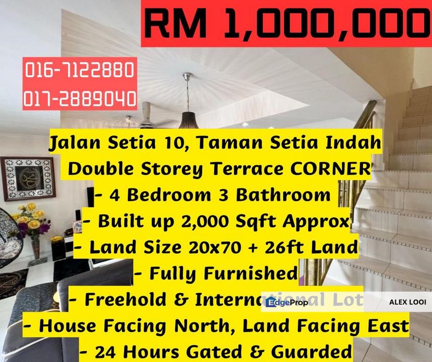 Taman Setia Indah Jalan Setia 10/x 2 Storey Big Land Corner Unit For ...
