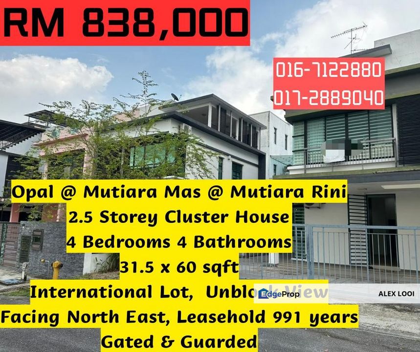 Mutiara Rini Taman Mutiara Mas 2.5 Storey Cluster House For Sale Taman ...